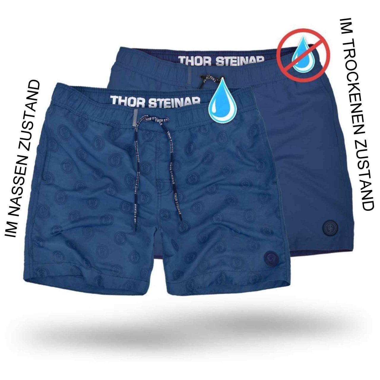 Thor Steinar Badeshorts mit Wasser-Effekt & Netzslip